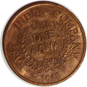 ANK UK ONE ANNA LORD GANESH AND LAXMI EIC TOKEN 1818 Modern Coin ...
