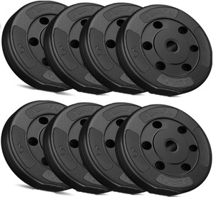 Aurion 24 kg 24 kg Vinyl Weight Plates Set for Weight Lifting Dumbbell ...