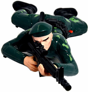 Cabin Hut Army Man/GI Joe/Military Man Crawling Action Figure Toy with ...