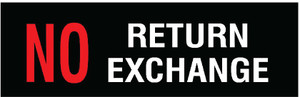 VVWV NO RETURN NO EXCHANGE SIGN Emergency Sign Price in India - Buy ...