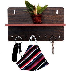 CRAZYINK Multipurpose Wooden Wall Mounted Hooks Gun Key Holder for Home ...