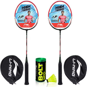 LI-NING Eco-Value Badminton Combo (2-XP60IV Racquets With 1-BOLT NEO ...