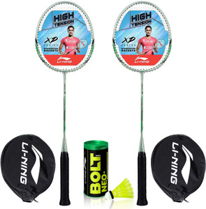 LI-NING Eco-Value Badminton Combo (2-XP80IV Racquets With 1-BOLT NEO ...