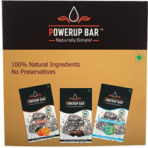 powerup bar ENERGY BAR|Orange flavour|No Added Sugar |Pack of 10(35gm x ...