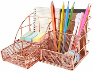 Flipkart.com | appigo 3 Compartments Metal Rose Gold Organizer with ...