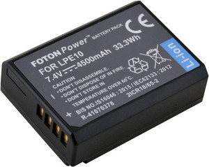 FOTON POWER 4500 mAh LP-E10 Rechargeable Lithuim ion for Canon Digital ...