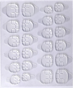 Zinzo Double-sided Nail tab Sticker(1x24pic),False Nail Glue Jelly Gel ...