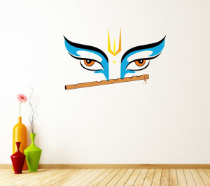 WALLDECORS 60.96 cm LORD KRISHNA WALL STICKER Self Adhesive Sticker ...
