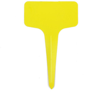 BOLT Yellow Plastic T-Type Plant Shrub Tree Seeds Tags Markers Garden ...