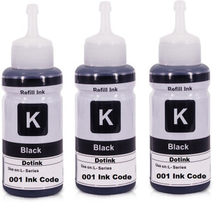 Refill Ink for 001 Dye Ink Compatible for L4150, L41 Black Ink Bottle ...