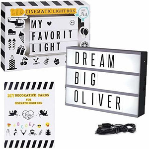 Iktu Cinematic Light Box Sign - 90 Letters and Emojis - USB or Battery ...