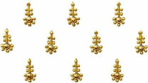 Deepali parlour Beautiful Golden Bridal Bindi Forehead Gold Bindis ...