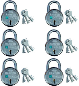 Ramson Ma_jor 70 MM 7 Lever Steel Lock (Heavy Duty) with 3 Keys Pack of ...