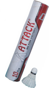 ATTACK 005 Badminton Shuttle Cock Feather Shuttle - White - Buy ATTACK ...