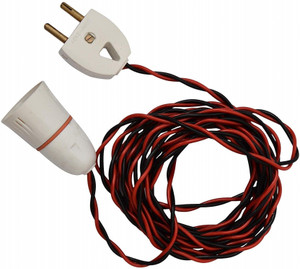 JELECTRICALS Bulb_Holder_2 Pin Plug_White_10M Plastic Light Socket ...