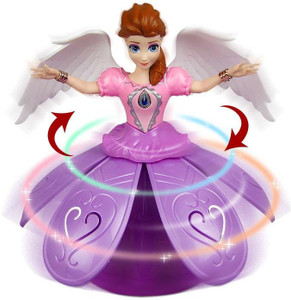 Haulsale Musical Angel Princess Toy Doll 360° Rotation Feature & 3D LED ...