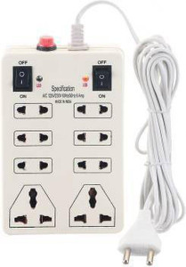 Quickato 8 SOCKET 2 SWITCHES EXTENSION CORD/ EXTENSION BOARD -2.50 ...