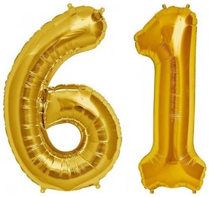 Flipkart.com | sehgal Solid 61 Numbers Golden Foil- Birthday ...