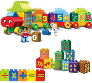 OLIPIZ ENTERPRISE Colorful Number Train Building Blocks Learning ...