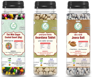 AGRI CLUB Tini Mini Coated Saunf 150gm,Anardana Tablet 120gm, Jerra ...