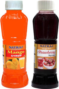 NATRAJ The Right Choice Mango Sharbat & Strawberry Sharbat Syrup (Pack ...