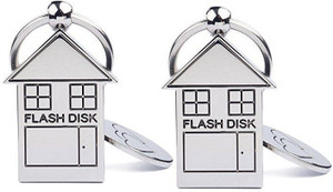 KBR PRODUCT 1+1 COMBO ATTRACTIVE DESIGN METAL HOUSE SHAPE USB 2.0 FLASH ...