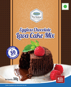 Midas Foods MIDAS - Eggless Chocolate Lava Cake Mix (300 g)- Easiest ...