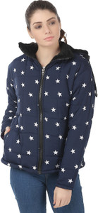 My Swag Full Sleeve Printed Women Jacket - Buy Blue My Swag Full Sleeve ...