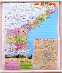 Andhra Pradesh Political Map (English) 20*30 Paper Print - Educational ...
