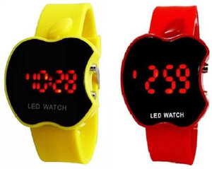MacPearl MPD743 Combo of Apple Design Kids Watch in Yellow & Red ...