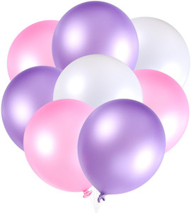 Flipkart.com | Super Easy Solid Purple Pink and White Balloons for ...
