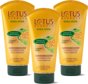 LOTUS HERBALS Kera-Veda Soyasmooth Soya Protein Creme Deep Conditioner ...