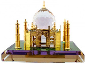 Shree vadbagh BIG SIZE 24K Gold Platted Crystal with Gold Taj Mahal ...