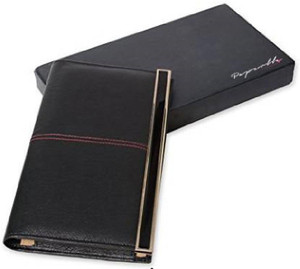 PAPERLLA Multiple Cheque Book Holder/leatherite Folder (Unique Black ...