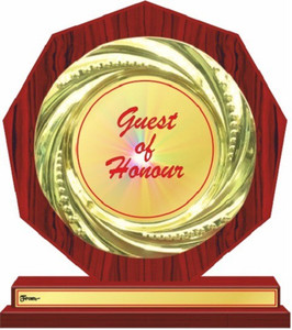 DELTA Guest of Honour Small Size (12 inch) Round Red and Golden and ...