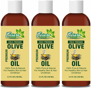 Cesaro Organics Coldpressed Olive Carrier Oil for Hair, Skin & Face ...