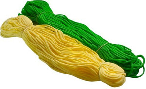 PUSHPA CREATION Soft Macrame Cord light green (Popti) and Cream colour ...