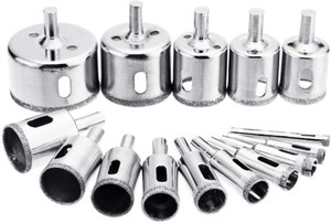 uptodatetools 15pcs Hole Saw 15pcs Diamond Coated Drill Bit Set Tile ...