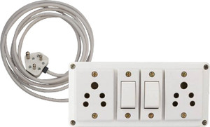 TECH GLOW 6 Amp Multi Outlet Extension Boar Box with 1 mm 3 Core Heavy ...