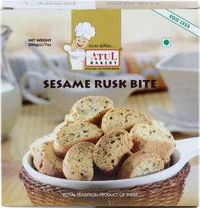 ATUL Sesame Rusk Bite ( Pack of 4 , 800 g ) Sesame Rusk Bite flavored ...
