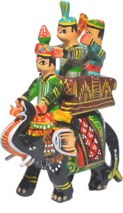 Sweta Creations Wooden Rajdhani Elephant for Jhanki Decoration, With ...
