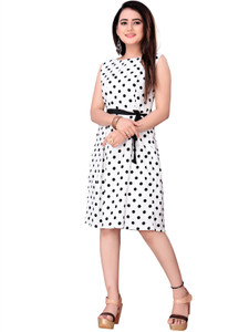 maruti fab Women Skater White Dress - Buy maruti fab Women Skater White ...