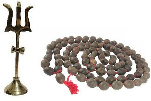 Adhvik Combo of Trishul ( 1 No ) Statue With Round Stand With Square ...