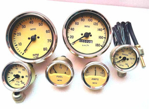 VIKINGS Smiths Replica gauges Kit Temp Oil Fuel Amp Gauge Speedometer ...