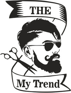 Saiii Designs 85 cm Barber Shop Wall, Window, Door Sticker (85X65 cm ...