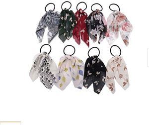 DEEGLO Hair Ties Rope Mini Scaff Pony Tail Holder Flower Print Rubber ...
