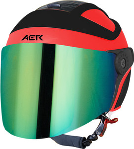 Steelbird AER Open Face Helmet, ISI Certified Helmet Motorbike Helmet ...