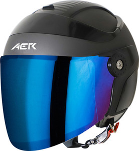 Steelbird AER Open Face Helmet, ISI Certified Helmet Motorbike Helmet ...