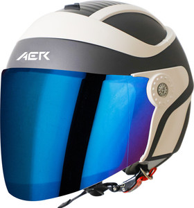 Steelbird AER Open Face Helmet, ISI Certified Helmet Motorbike Helmet ...