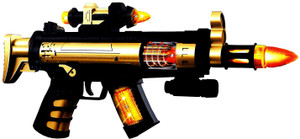 Toyvala Admirable Musical Combat Gold Series Toy Gun for Kids. | With ...